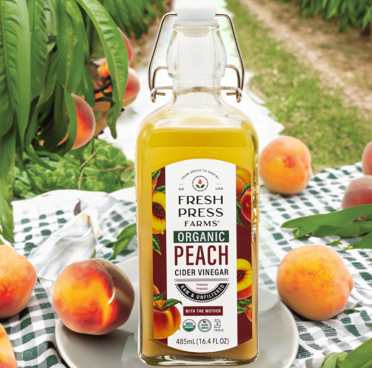 Two-Pack Organic Peach Cider Vinegar – Fresh Press Farms
